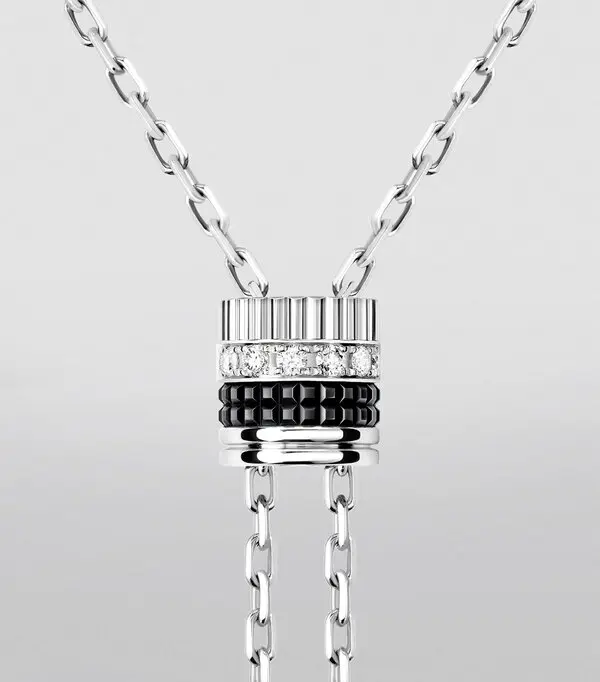 Boucheron Quatre White Gold And Diamond Tie Necklace