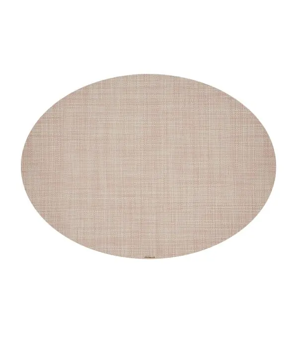 CHILEWICH Mini Basketweave Oval Placemat - Pink