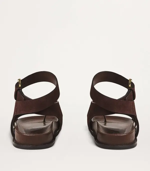 A.emery Jalen Suede Ankle Strap Sandals - Brown