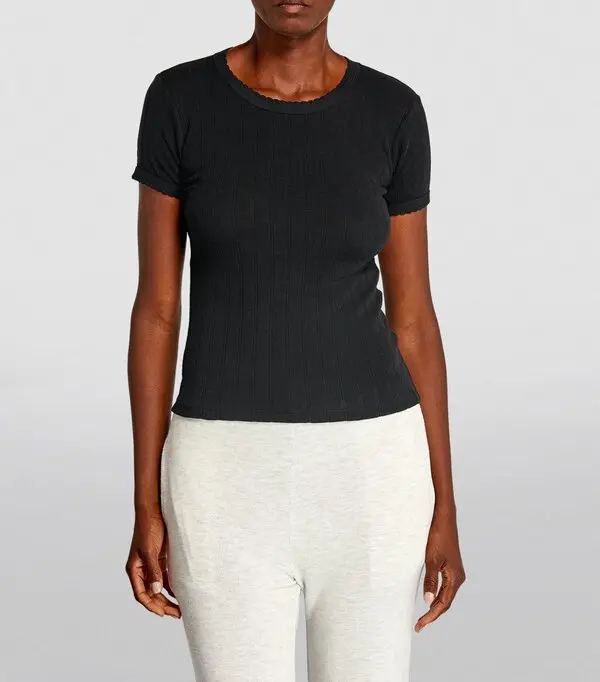 LESET Slim Fit Pointelle T-shirt