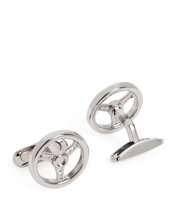 Chopard Racing Steering Wheel Cufflinks - Silver