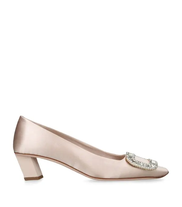 ROGER VIVIER Satin Belle Vivier 45 Pumps - Pink