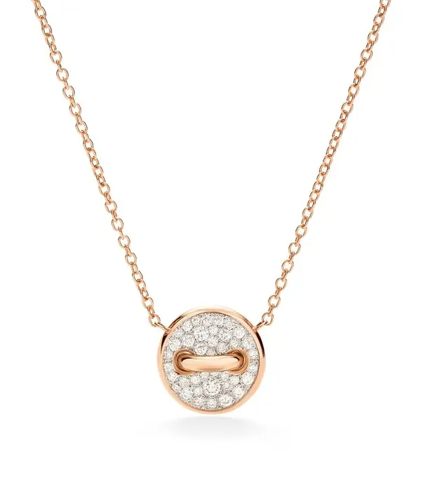 Pomellato Diamond And Mother-of-pearl Dot Necklace - Rose Gold