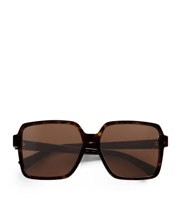 Bottega Veneta Rectangular Frame Sunglasses - Grey