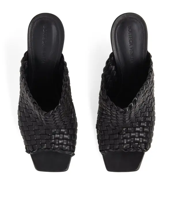 Bottega Veneta Intrecciato Leather Knot Mules 90 - Black