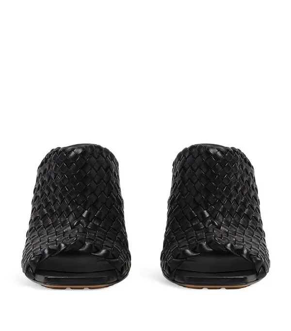 Bottega Veneta Intrecciato Leather Knot Mules 90 - Black
