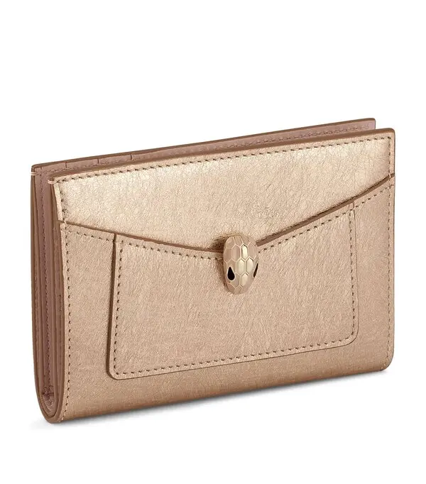 BVLGARI Serpenti Forever Folded Card Holder - Gold