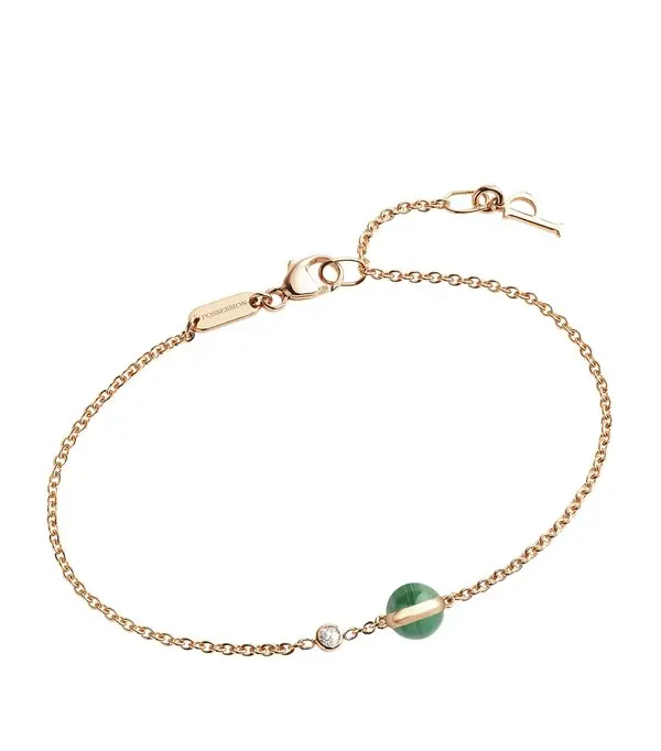 PIAGET Rose Gold, Diamond And Malachite Possession Bracelet - Green