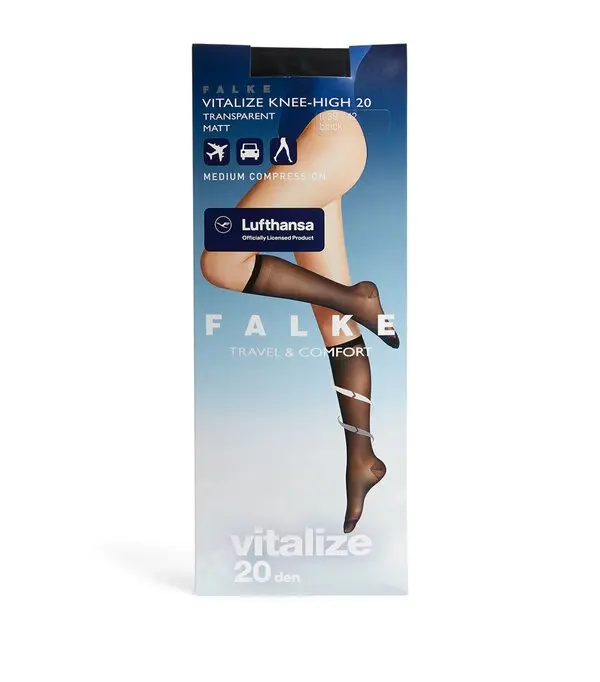 Falke Vitalize 20 Knee-high Stockings - Black