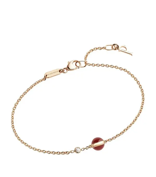 PIAGET Rose Gold, Diamond And Carnelian Possession Bracelet - Red