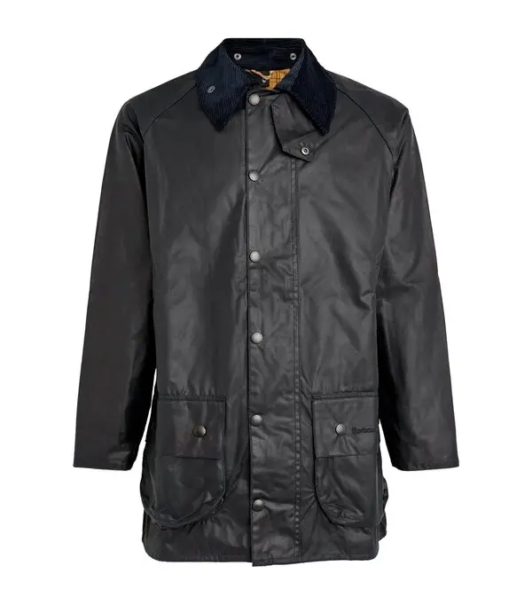 Barbour Waxed Beaufort Jacket - Navy