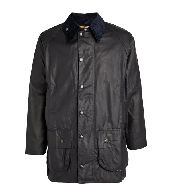 Barbour Waxed Beaufort Jacket - Navy