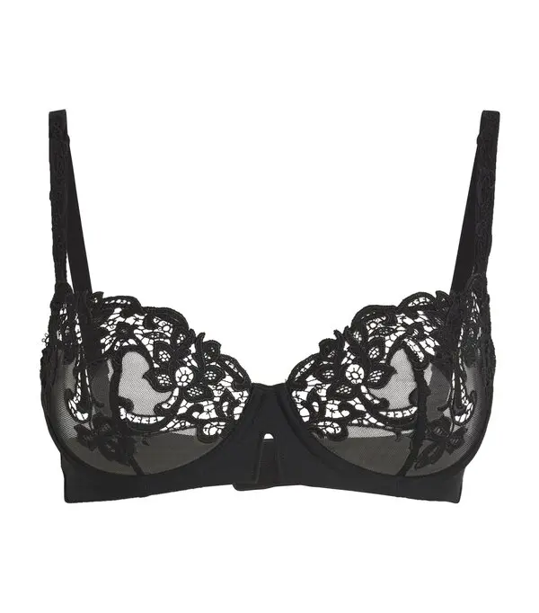 Simone Perele Lace Saga Half-cup Bra - Black