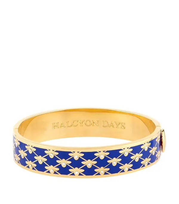 Halcyon Days Bee Trellis Bangle - Blue