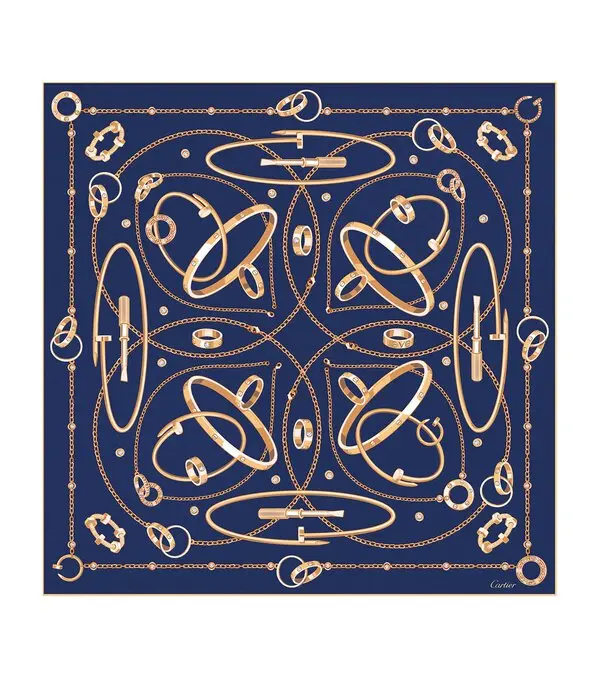 Cartier Silk Precious Mundanity Scarf