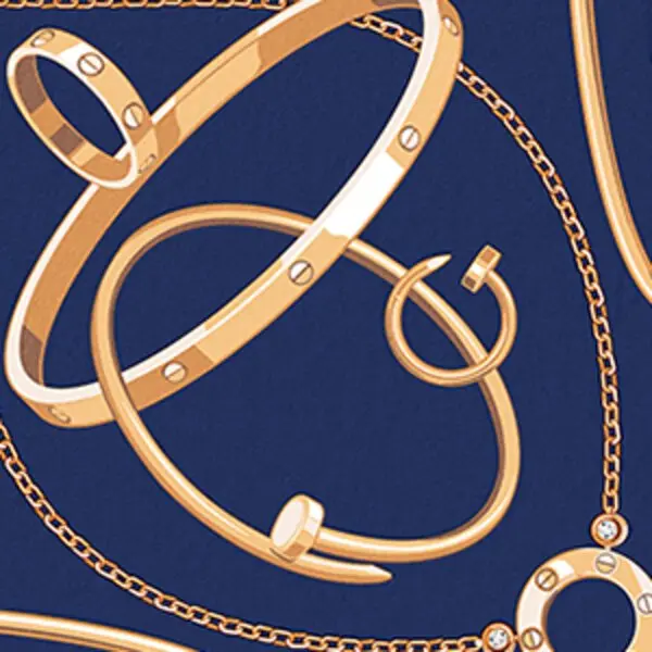 Cartier Silk Precious Mundanity Scarf