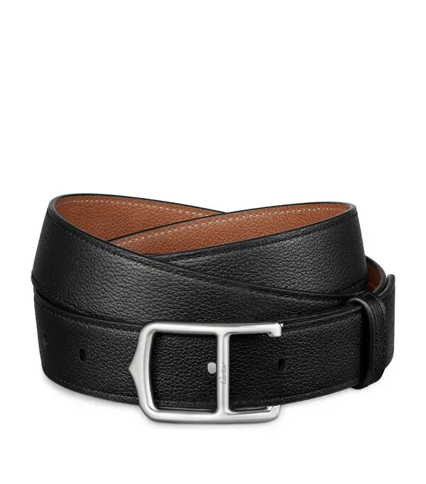 Cartier Leather Reversible C Belt - Black
