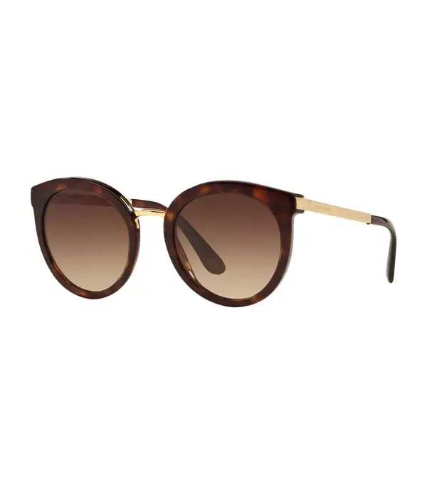 Dolce & Gabbana Tortoiseshell Round Sunglasses