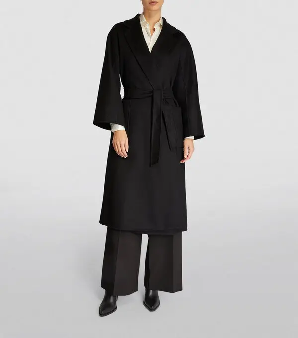 Max Mara Cashmere Ludmilla Wrap Coat - Black