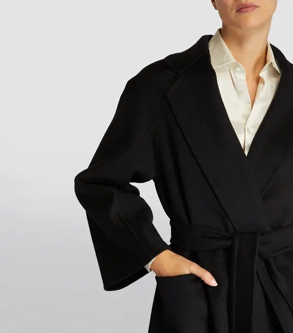 Max Mara Cashmere Ludmilla Wrap Coat - Black
