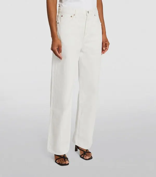 AGOLDE The Low-slung Baggy Jeans - White