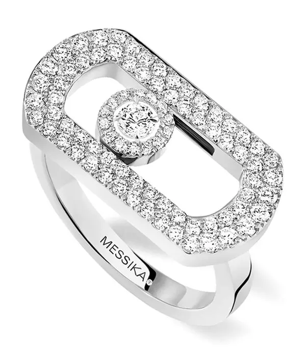 Messika So Move White Gold And Diamond Ring - Silver
