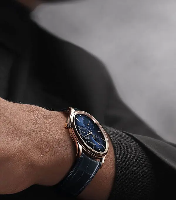 JAEGER-LECOULTRE Rose Gold Master Ultra Thin Power Reserve Watch