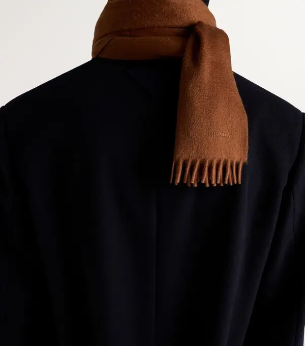 Prada Cashmere Logo Scarf
