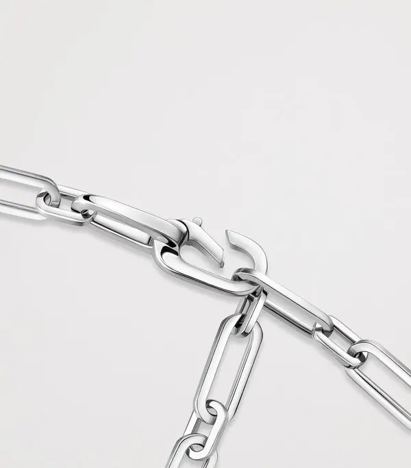 Messika Move Link White Gold And Diamond Multi Choker - Silver