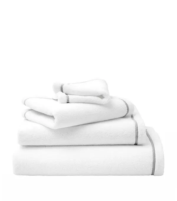 YVES DELORME COUTURE Duetto Brume Guest Towel - Grey
