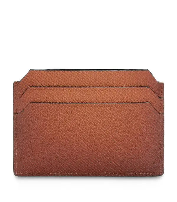 Santoni Leather Card Holder - Brown
