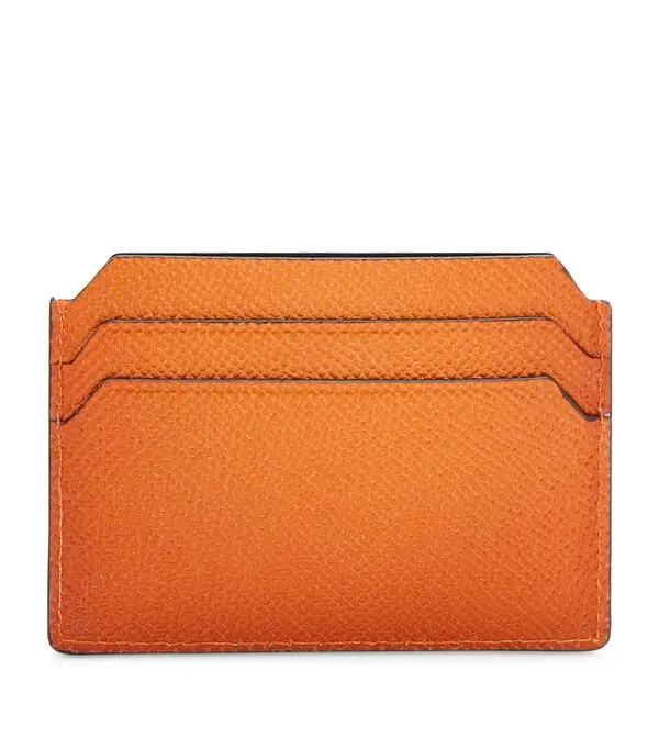 Santoni Leather Card Holder - Orange