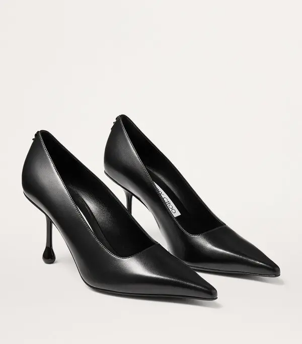 JIMMY CHOO Ixia 80 Leather Pumps - Black