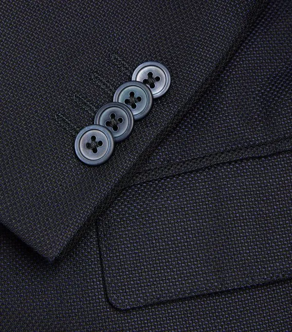 Corneliani Hopsack Wool Blazer - Navy