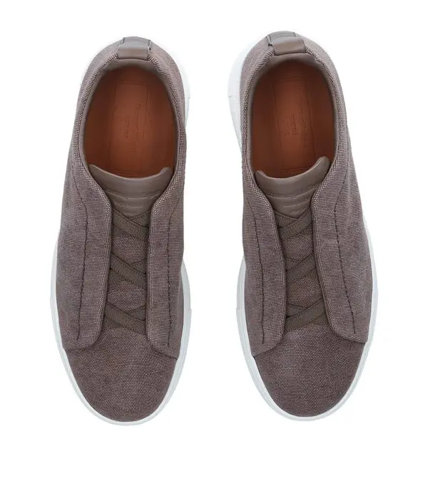 Zegna Canvas Triple Stitch Sneakers