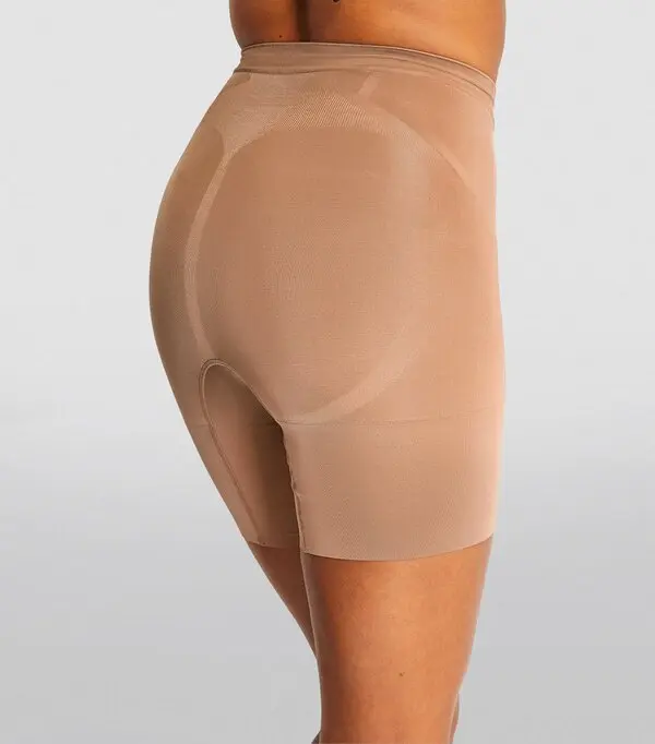 Spanx Sculpt Oncore Mid-thigh Shorts Firm Control - Nude