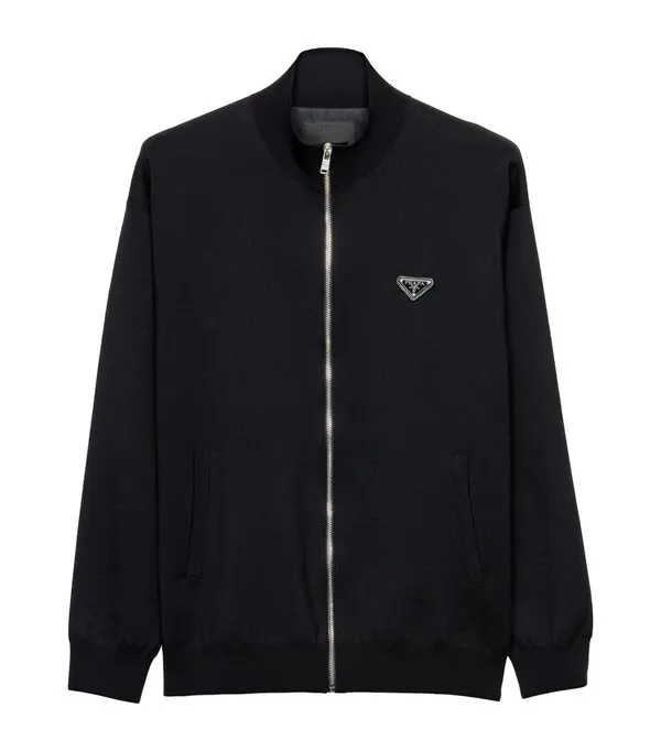 Prada Superfine Wool Bomber Jacket