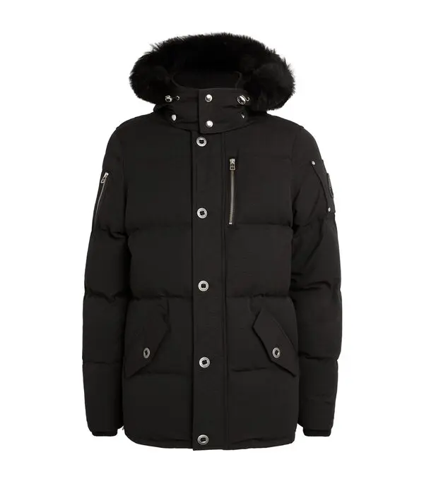 Moose Knuckles Puffer Jacket With Shearling Collar
