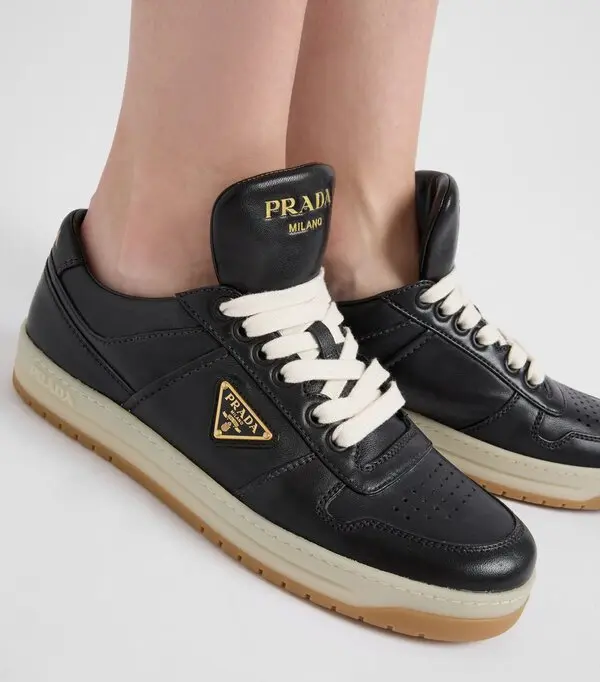Prada Leather Downtown Sneakers