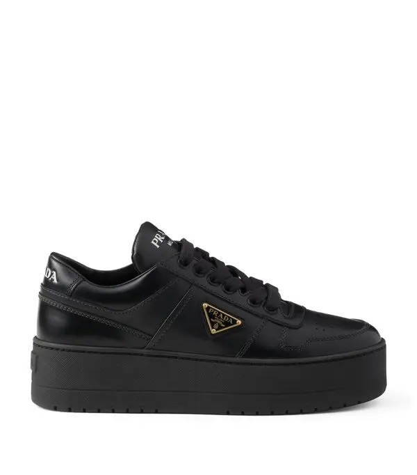 Prada Leather Downtown Bold Sneakers