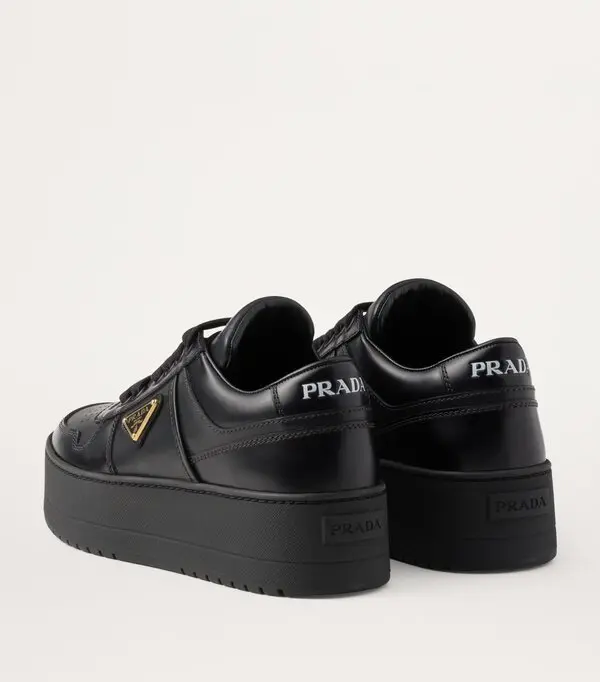 Prada Leather Downtown Bold Sneakers