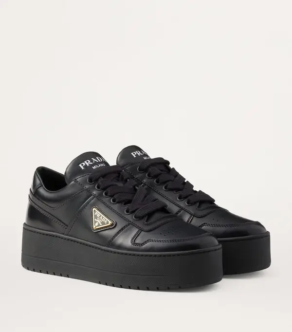 Prada Leather Downtown Bold Sneakers