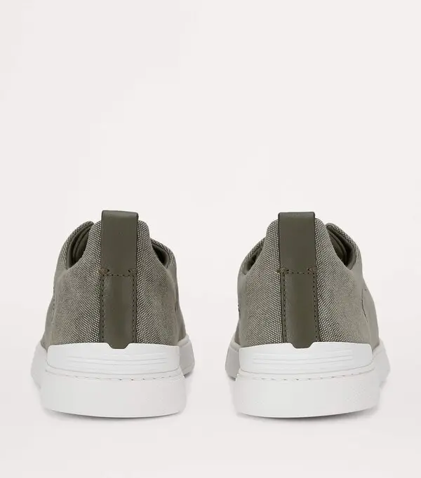 Zegna Canvas Triple Stitch Sneakers