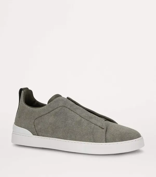 Zegna Canvas Triple Stitch Sneakers