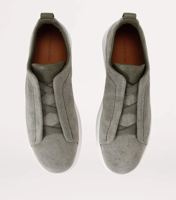 Zegna Canvas Triple Stitch Sneakers