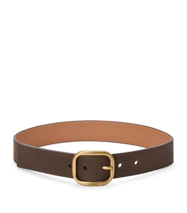 Loewe Leather Rounded-rectangle Belt - Grey