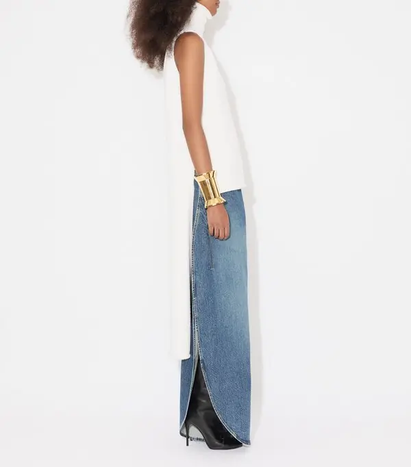 Alaïa Side-split Petal Round Jeans