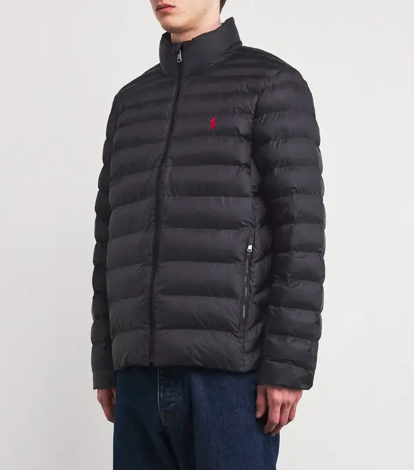Polo Ralph Lauren Quilted Down Puffer Jacket With Embroidered Pony Logo - Black