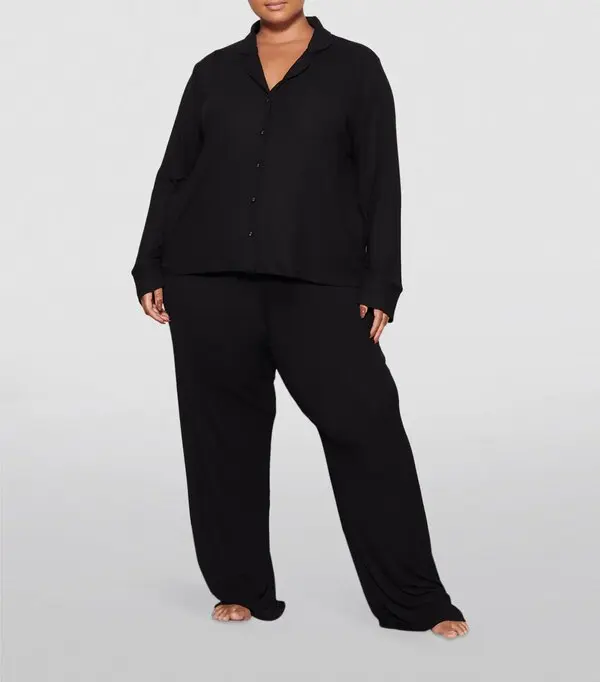 SKIMS Soft Lounge Ribbed Pyjama Set - Black