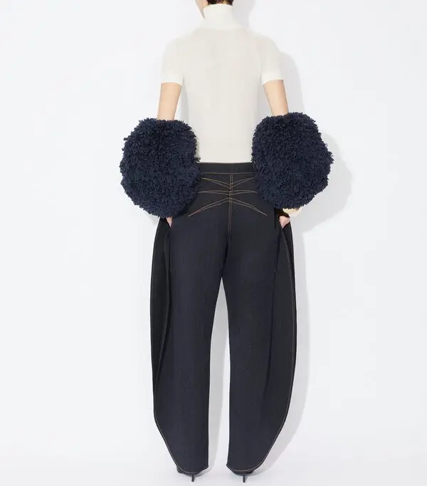 Alaïa Side-split Petal Round Jeans